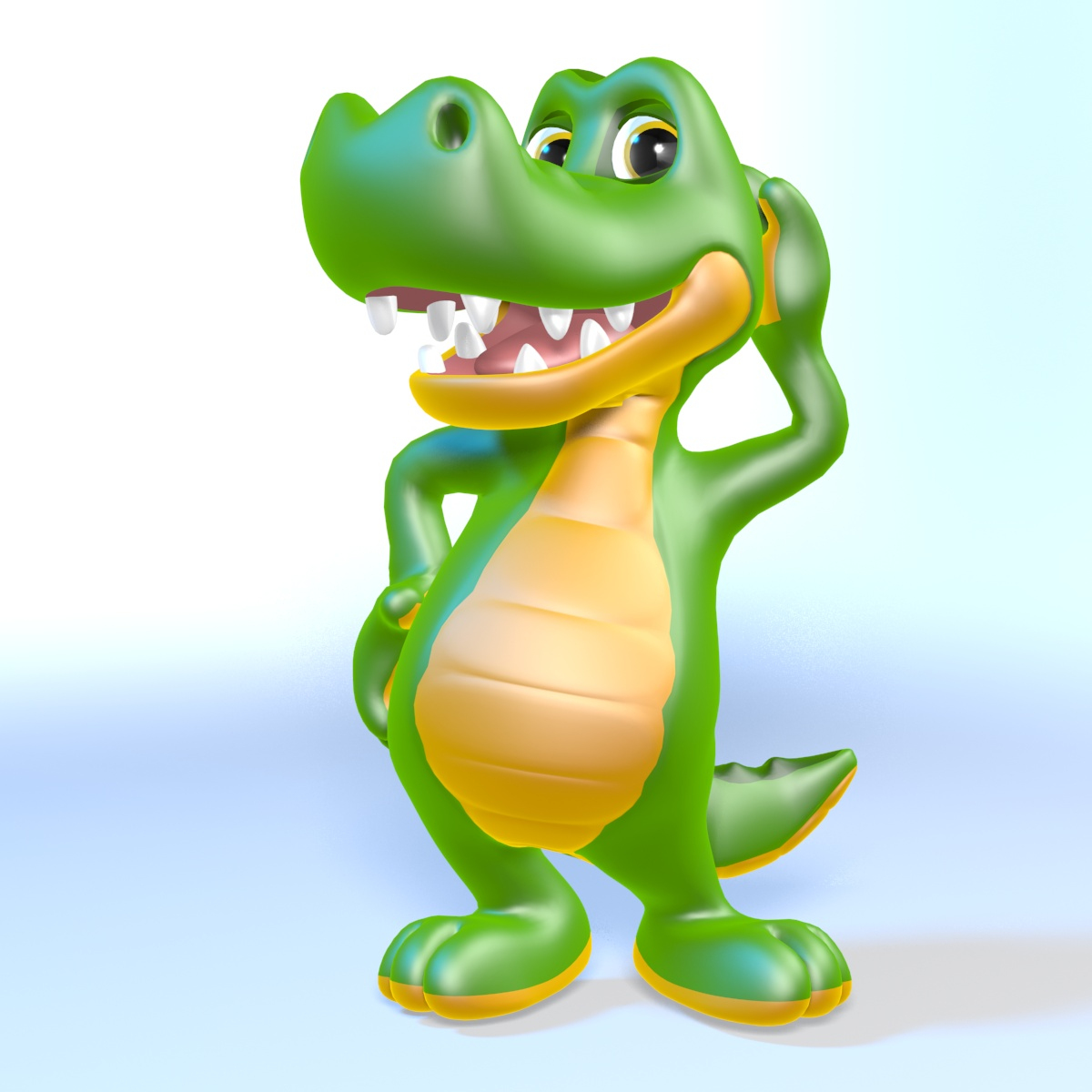 max rigged cartoon crocodile