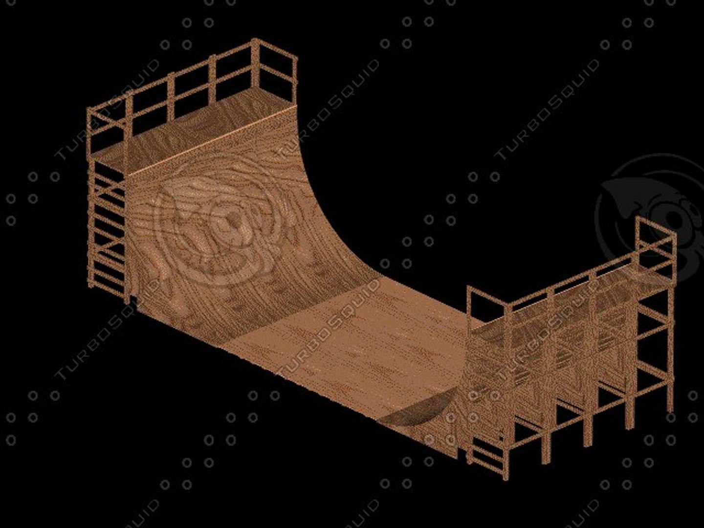 3d Halfpipe Skate Model