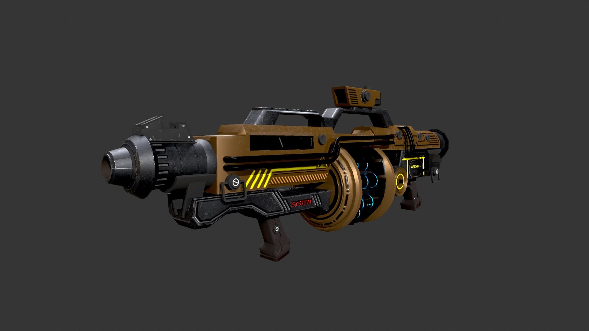 Sci-fi Grenade Launcher Model - TurboSquid 1918550