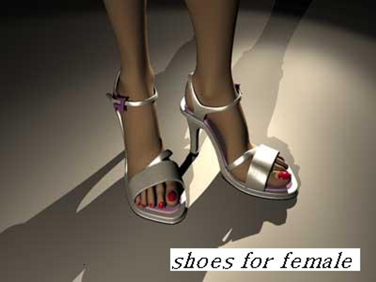 3d model womanish sandals shoe