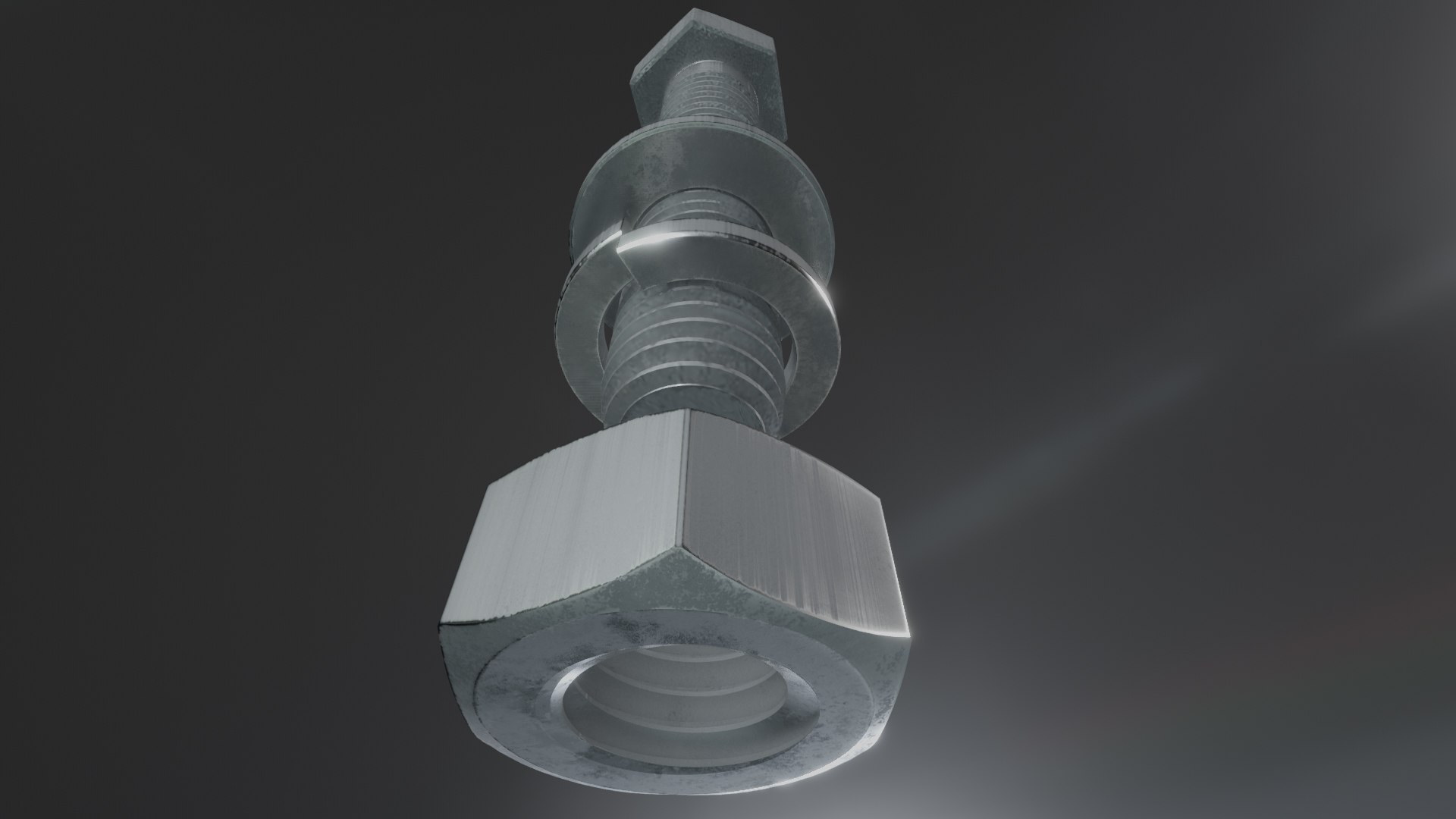 free nut bolt 3d model