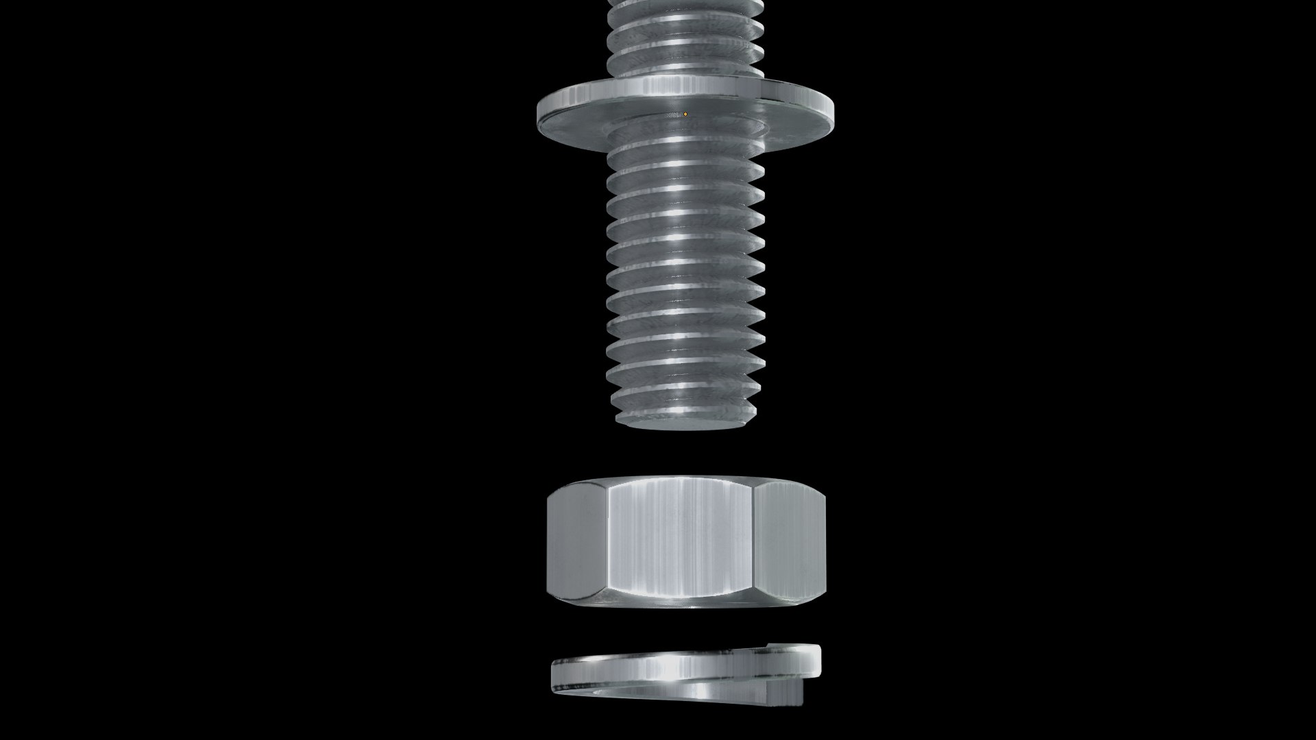 free nut bolt 3d model