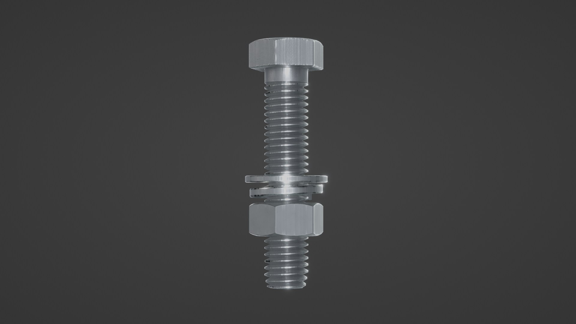 free nut bolt 3d model