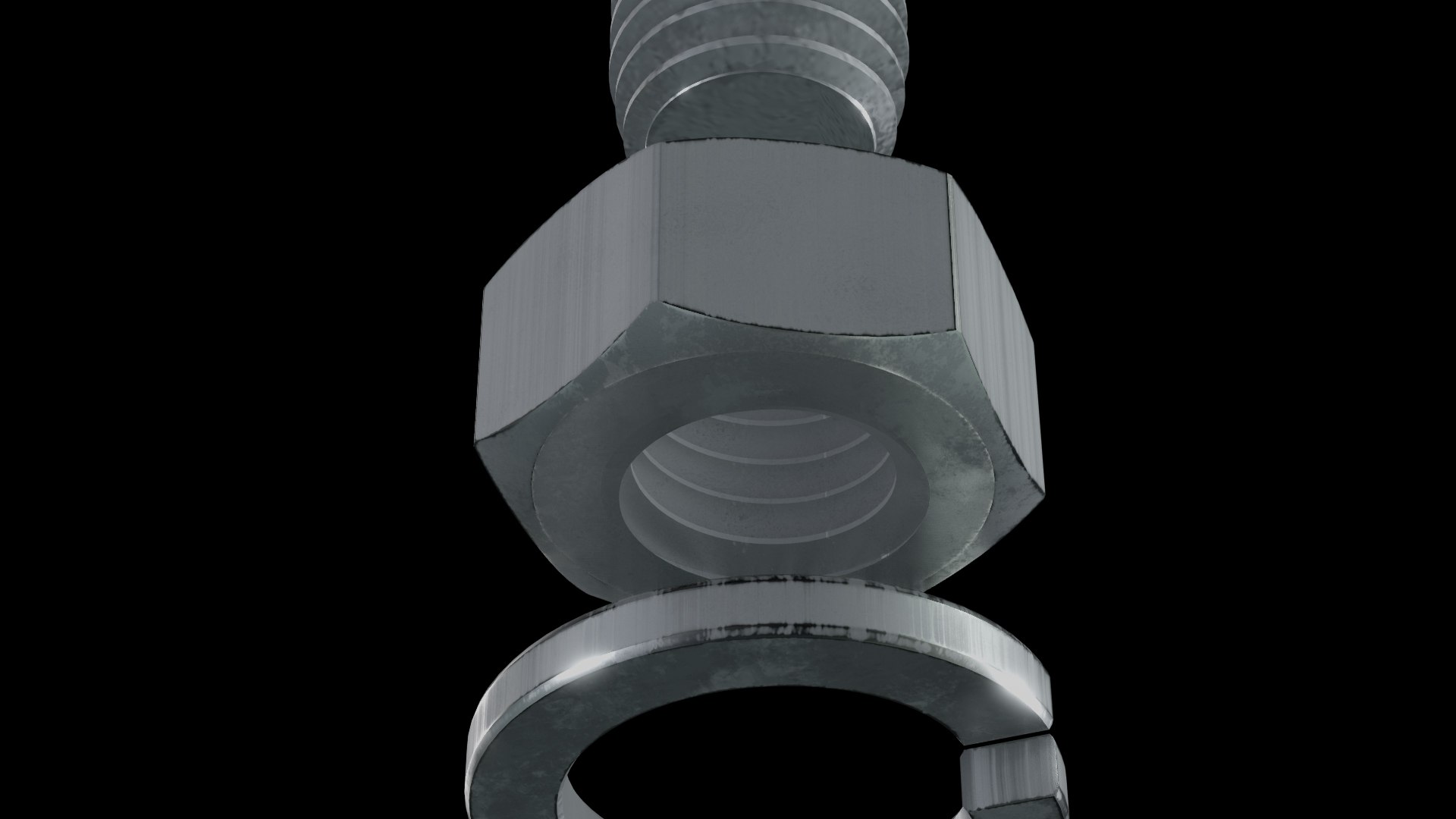 free nut bolt 3d model