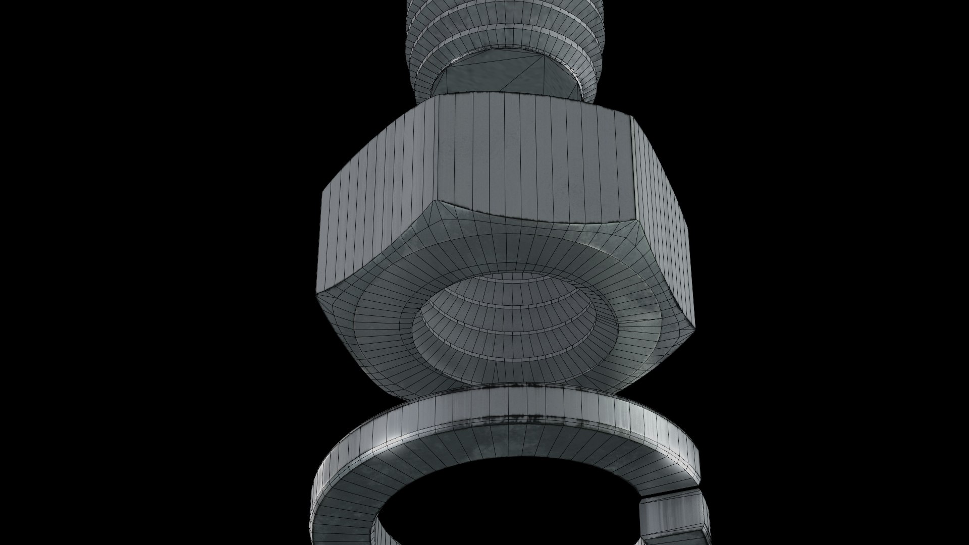 free nut bolt 3d model