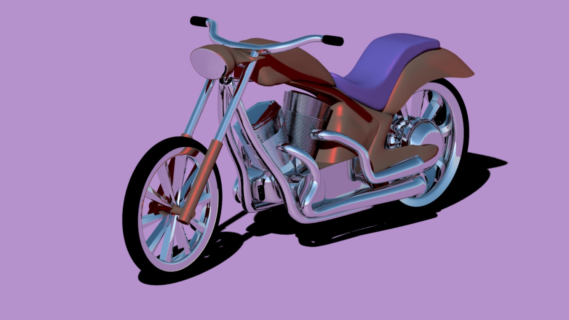 Free Motorcycle Chopper 3d Model