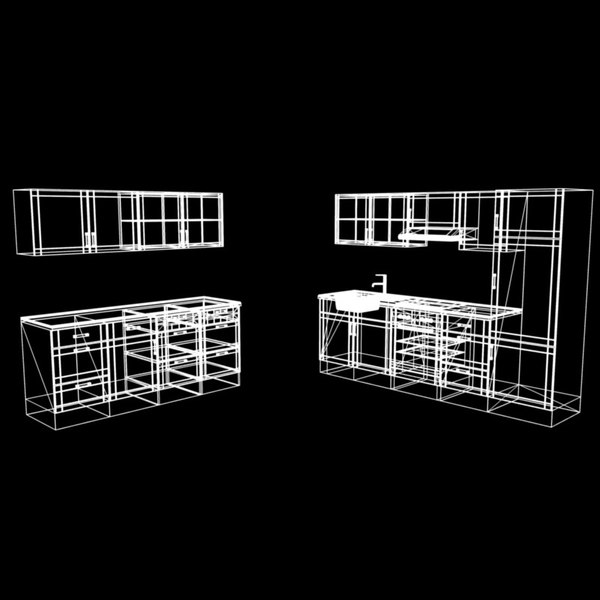 3d model kitchen textur