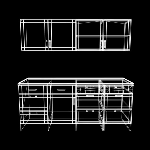 3d model kitchen textur