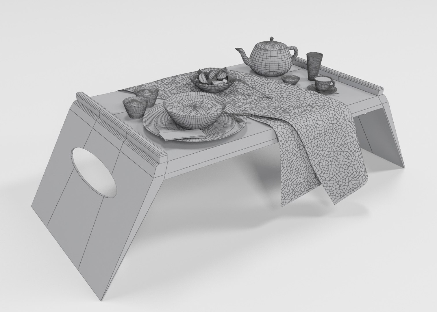 Breakfast table 3D - TurboSquid 1449948