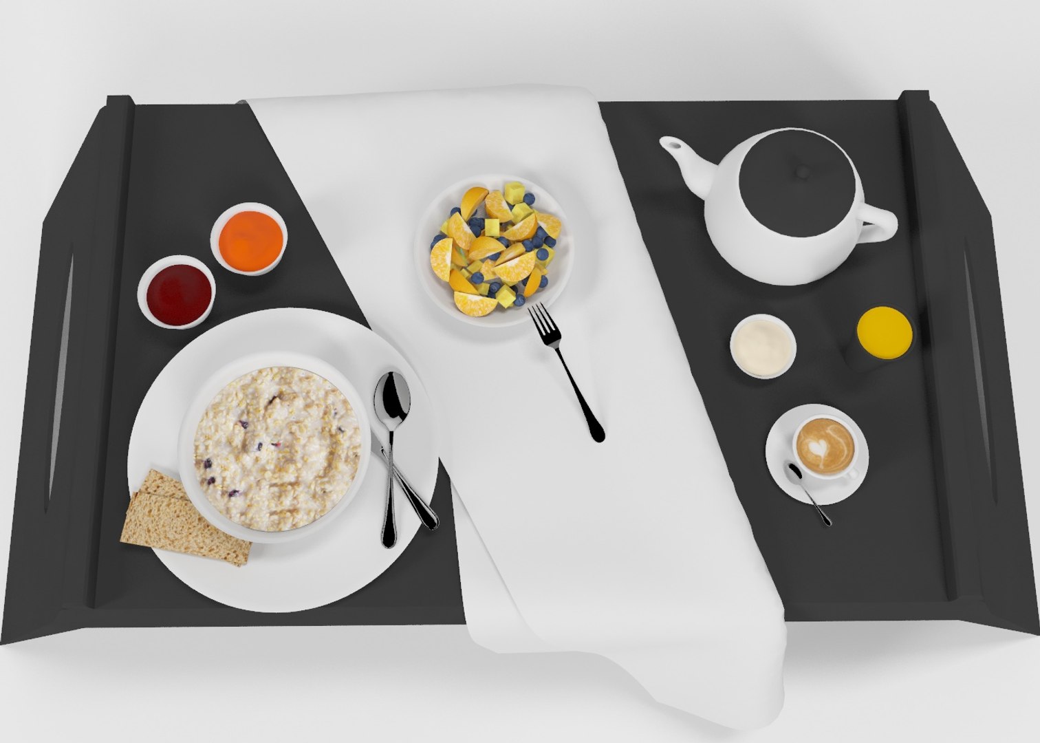 Breakfast table 3D - TurboSquid 1449948