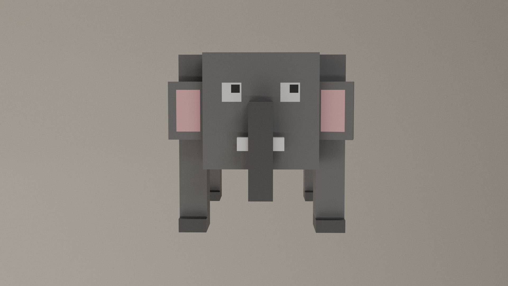 Voxel Low Polly Animal Elephant 3D Model - TurboSquid 2181873