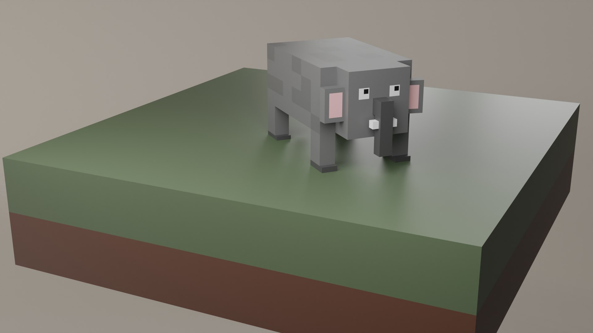 Voxel Low Polly Animal Elephant 3D Model - TurboSquid 2181873