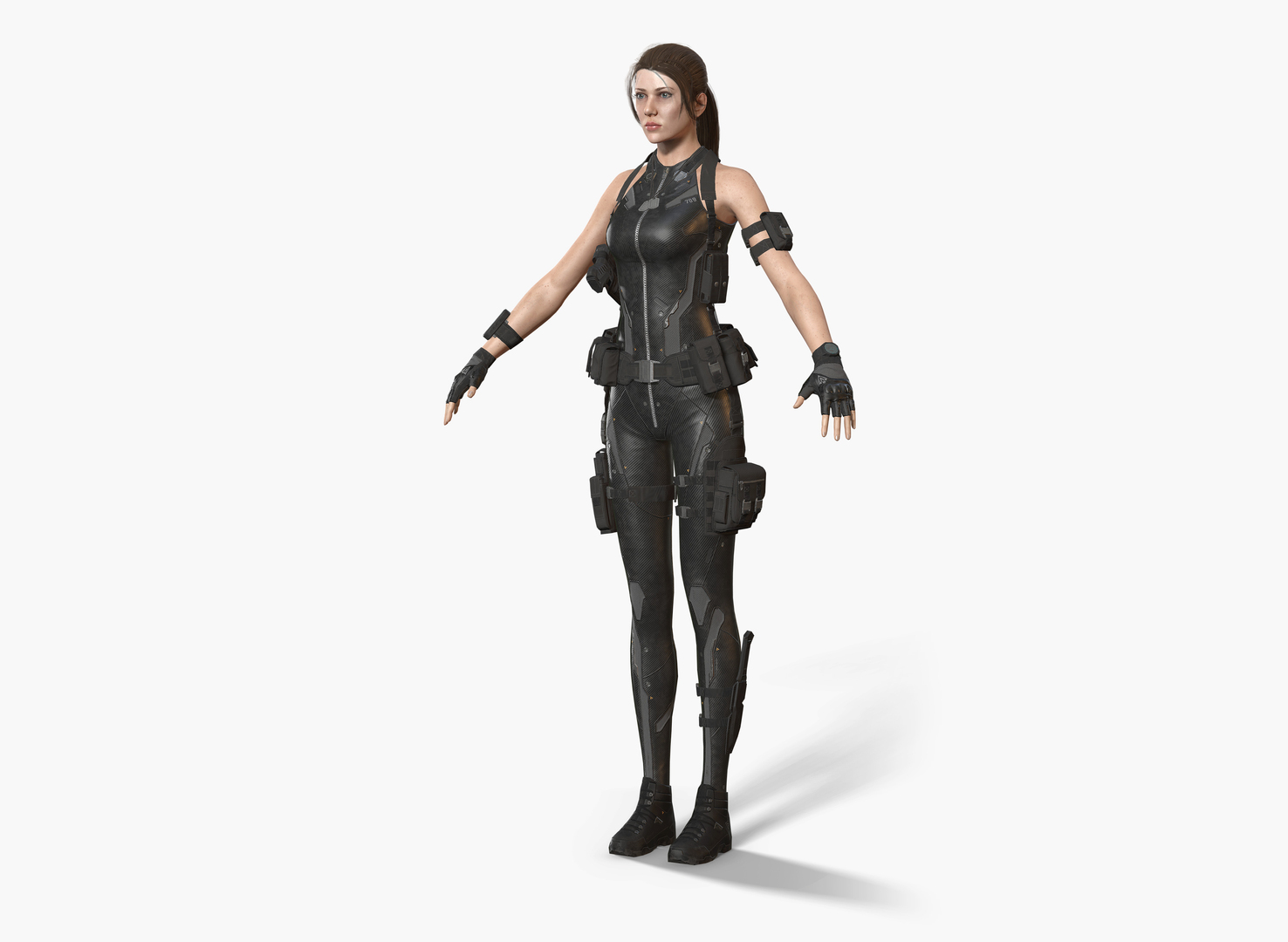 sci fi girl 3d model