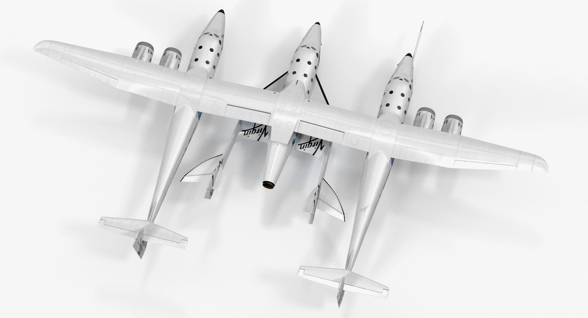 3D virgin galactic spaceshiptwo rigged - TurboSquid 1252059