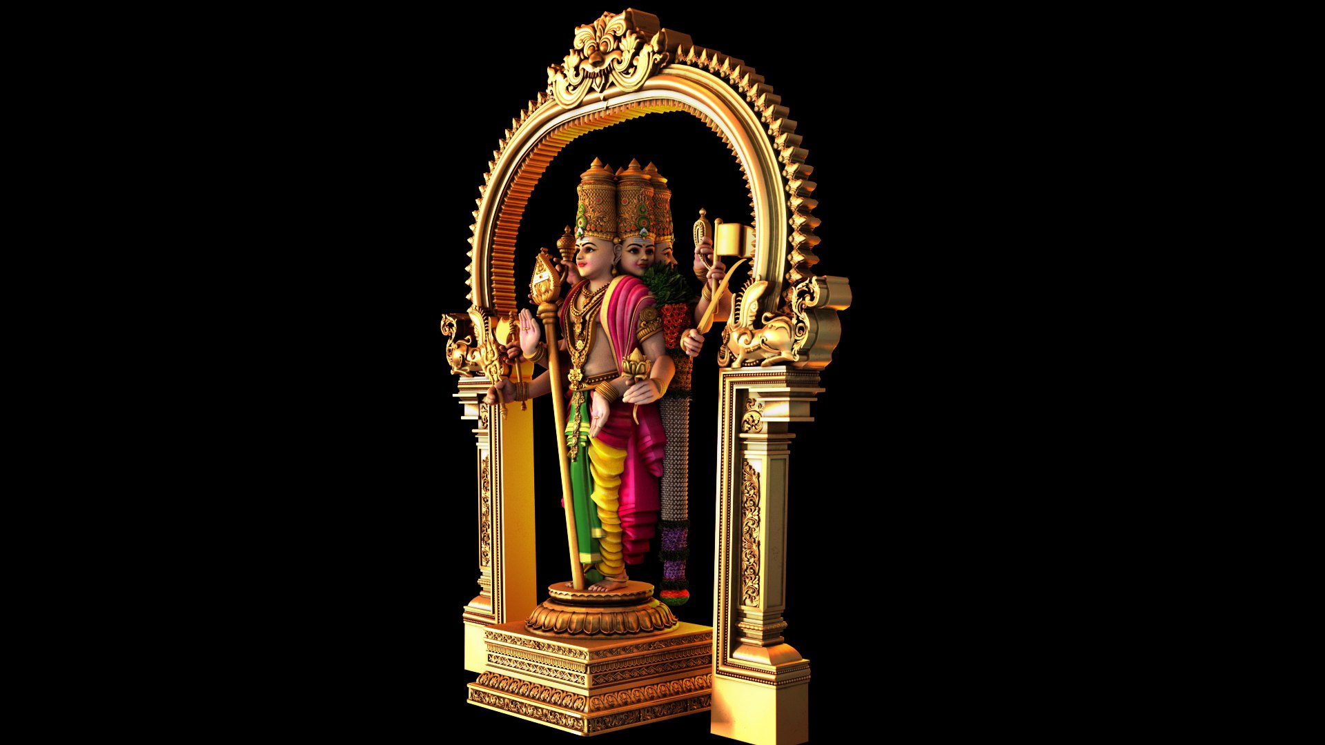 Lord Arumugam Murugan Statue 3D Model - TurboSquid 2338210