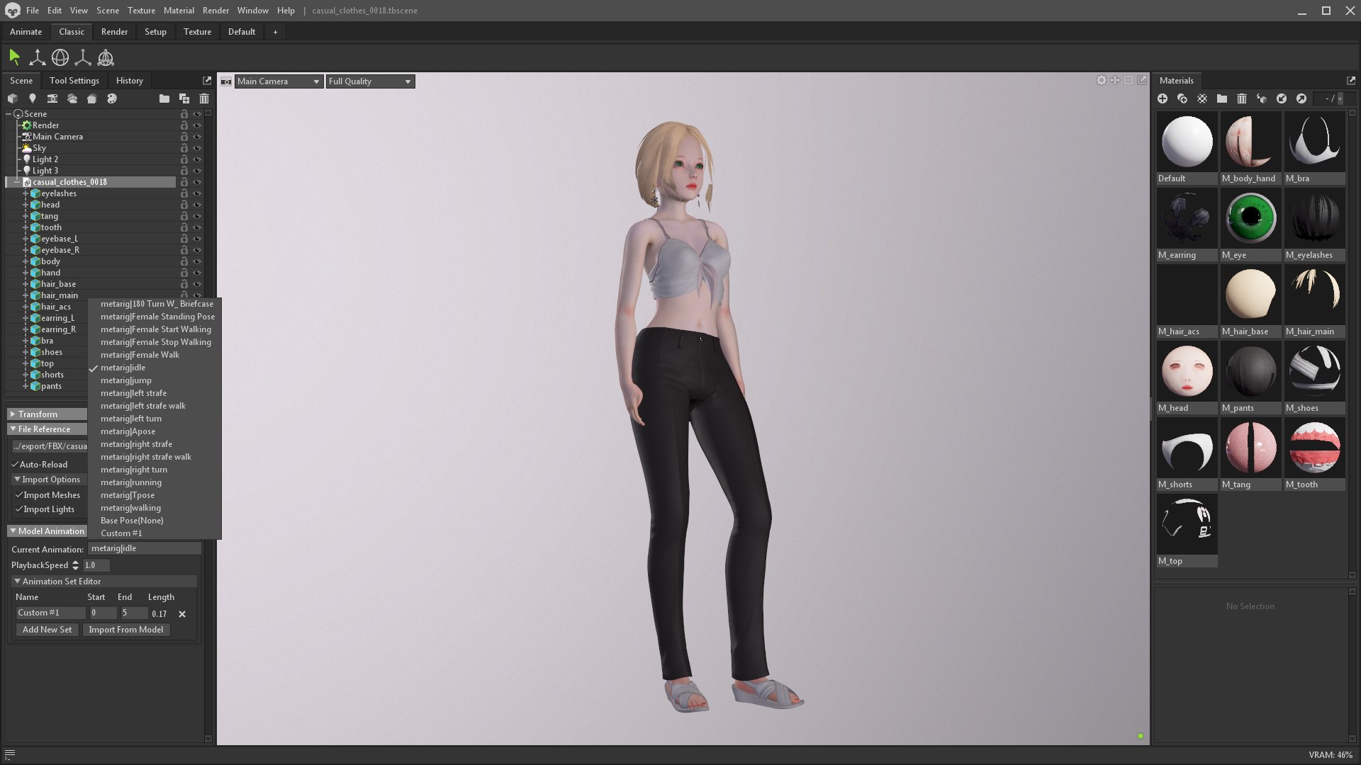 3D Casual Clothes 0018 - Rig - Unreal - Unity - Blender - Animated - Realistic Female Character ...