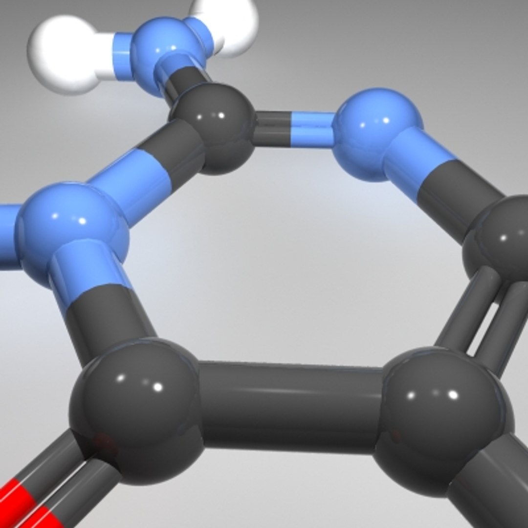 Nucleobase Guanine Dna 3d Model