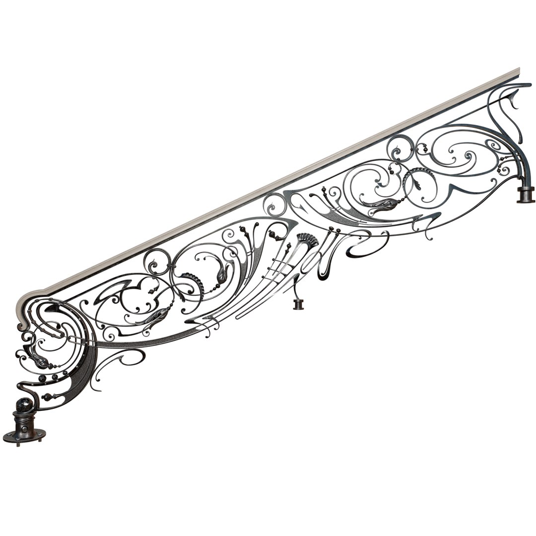 Stair railing vegetation stylization 3D model - TurboSquid 2137416