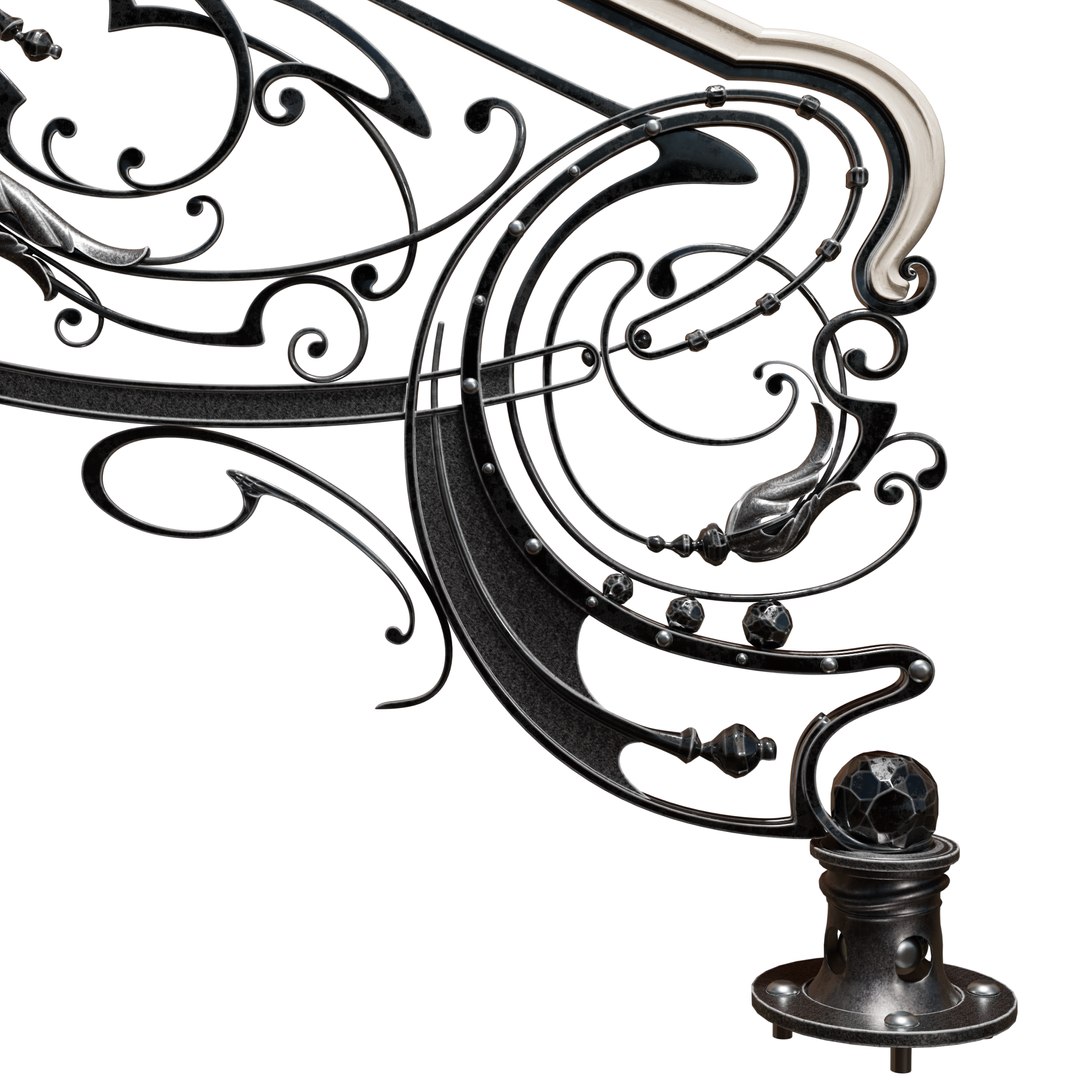 Stair railing vegetation stylization 3D model - TurboSquid 2137416