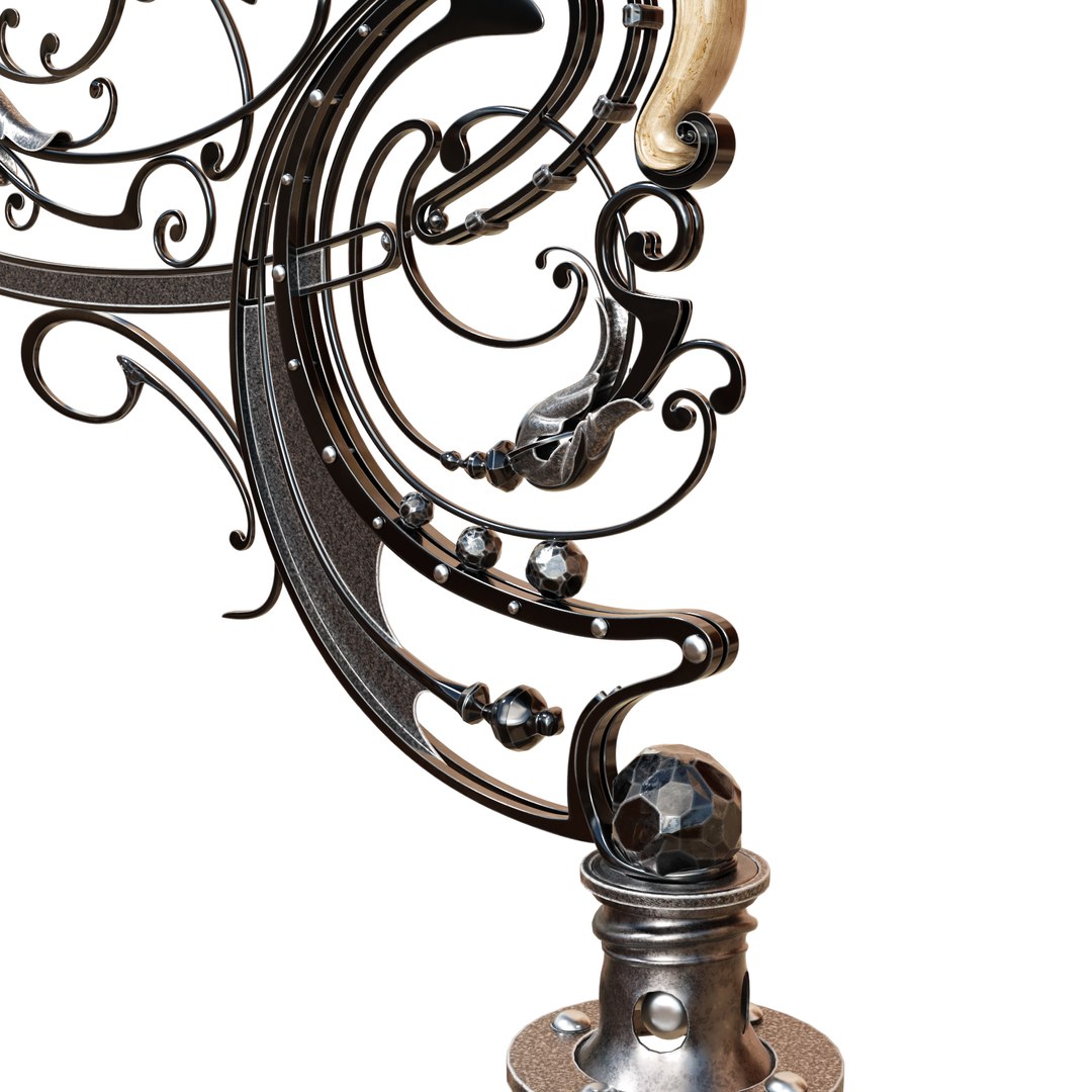 Stair railing vegetation stylization 3D model - TurboSquid 2137416