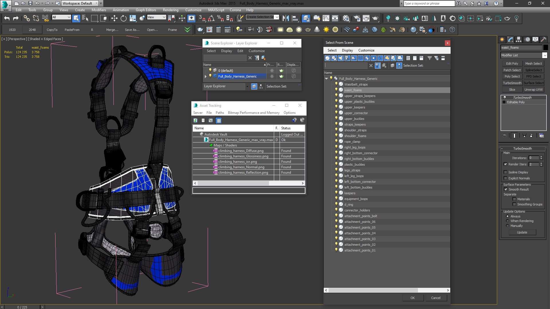Body harness generic 3D model - TurboSquid 1553747