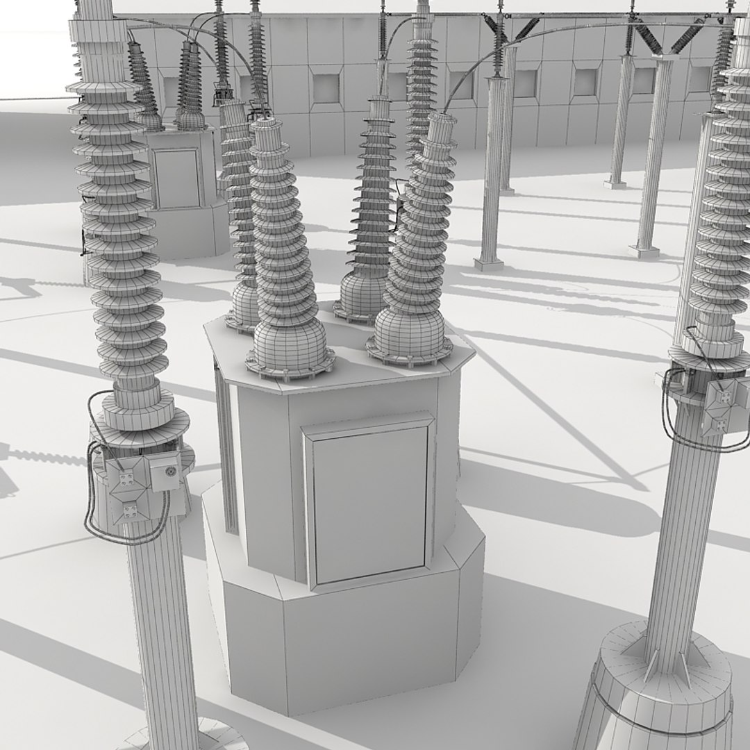 3d Electrical Substation Scene