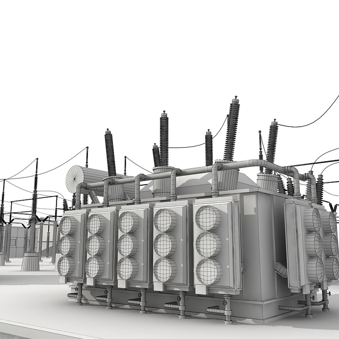 3d Electrical Substation Scene