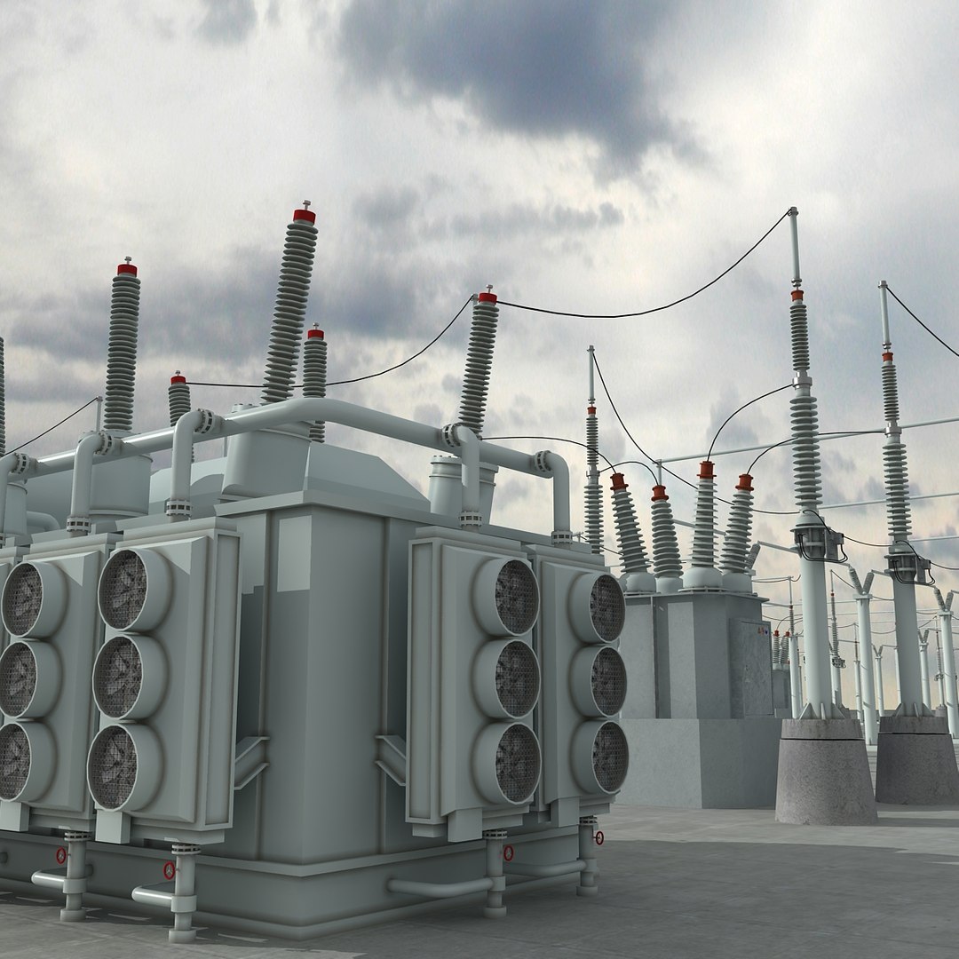 3d Electrical Substation Scene