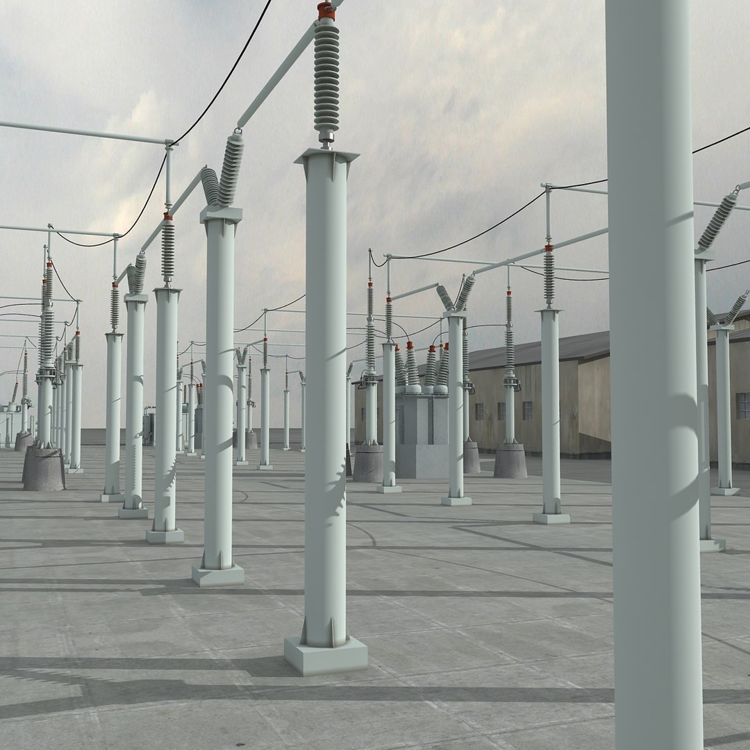 3d Electrical Substation Scene