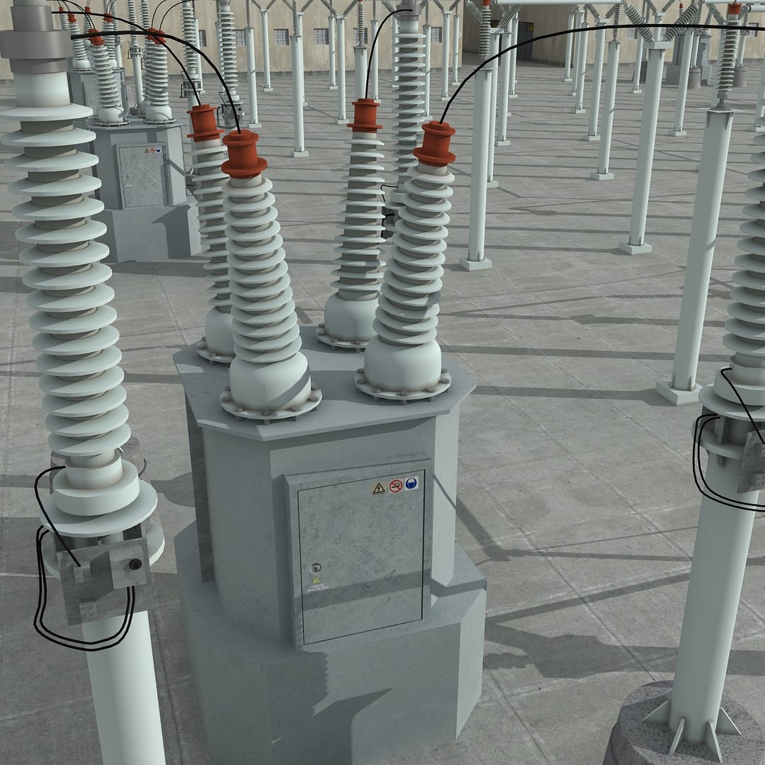 3d Electrical Substation Scene