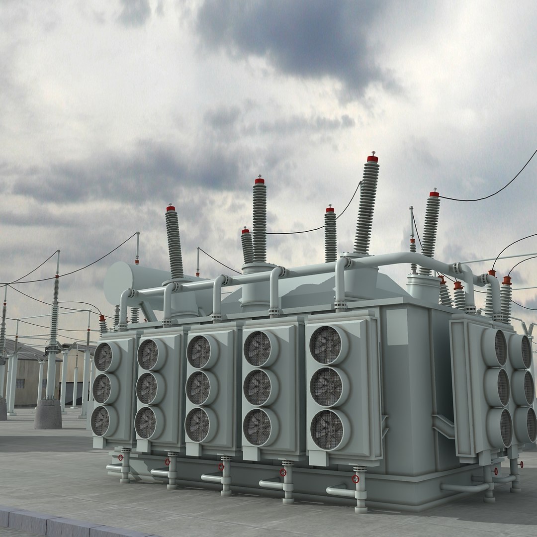 3d Electrical Substation Scene