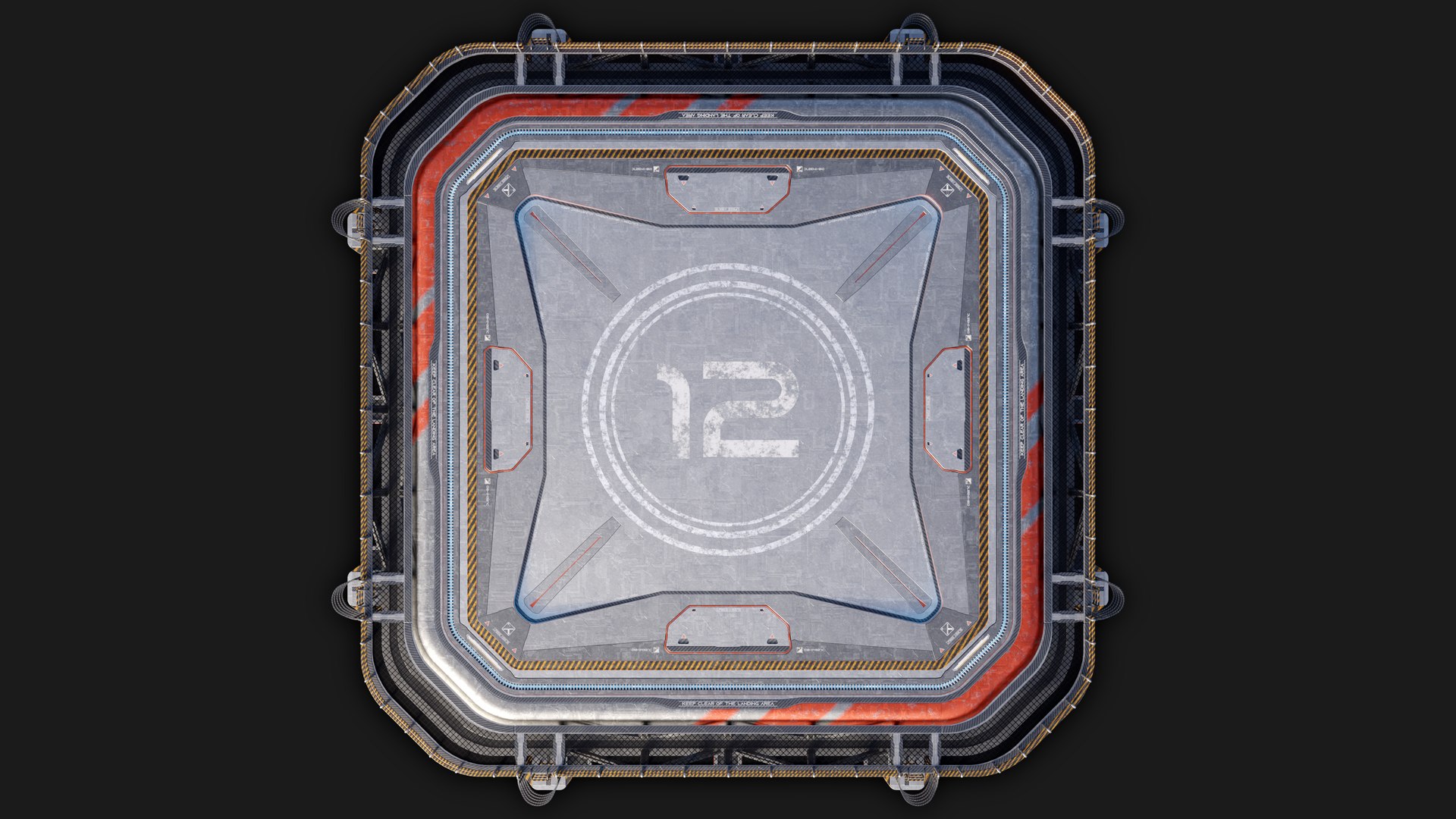 3D Sci-Fi Landing Pad 3D Model - TurboSquid 2008693