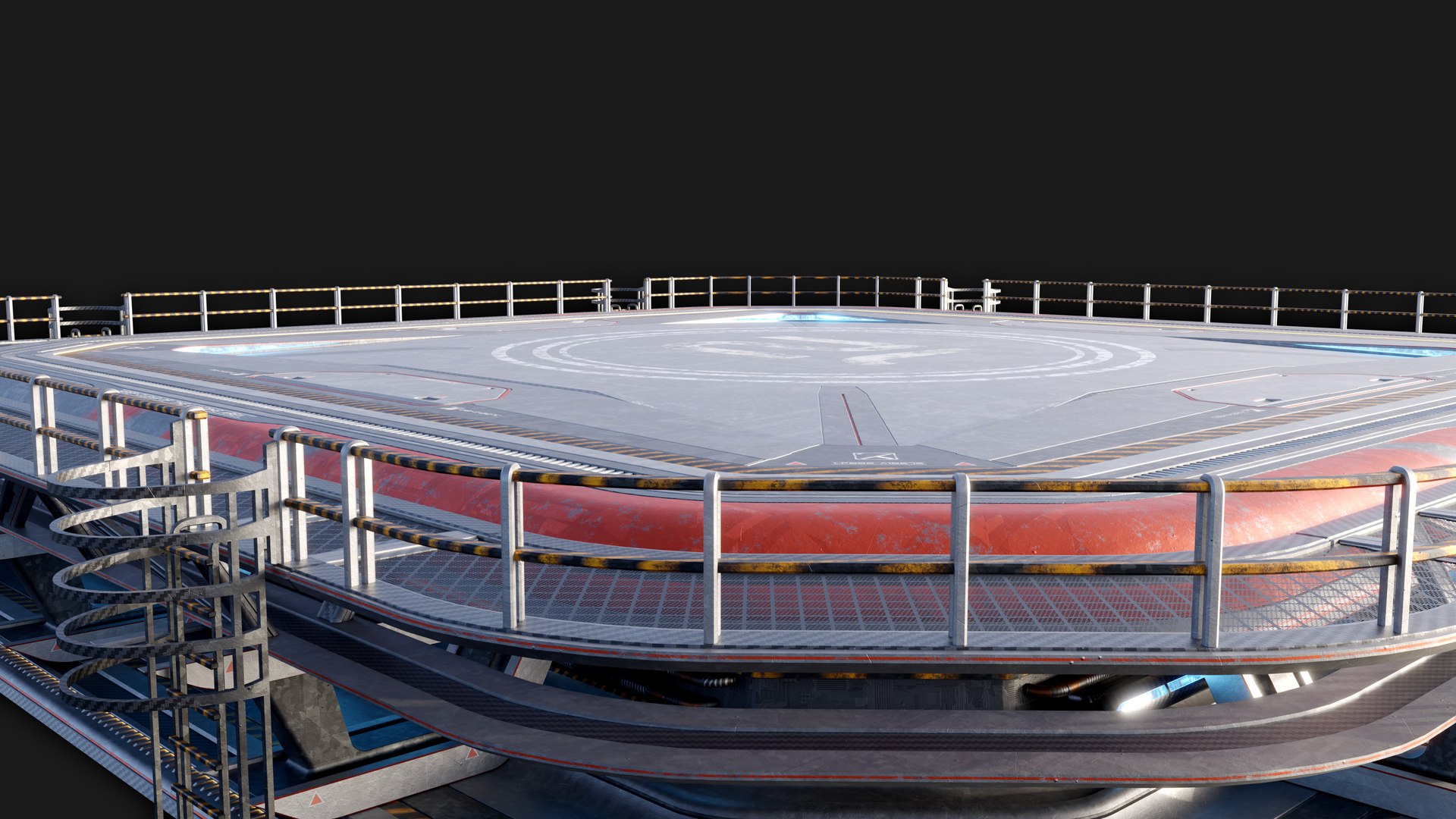 3D Sci-Fi Landing Pad 3D Model - TurboSquid 2008693