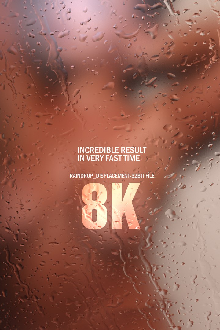 3d Model Hyperrealist Raindrops Drop Water