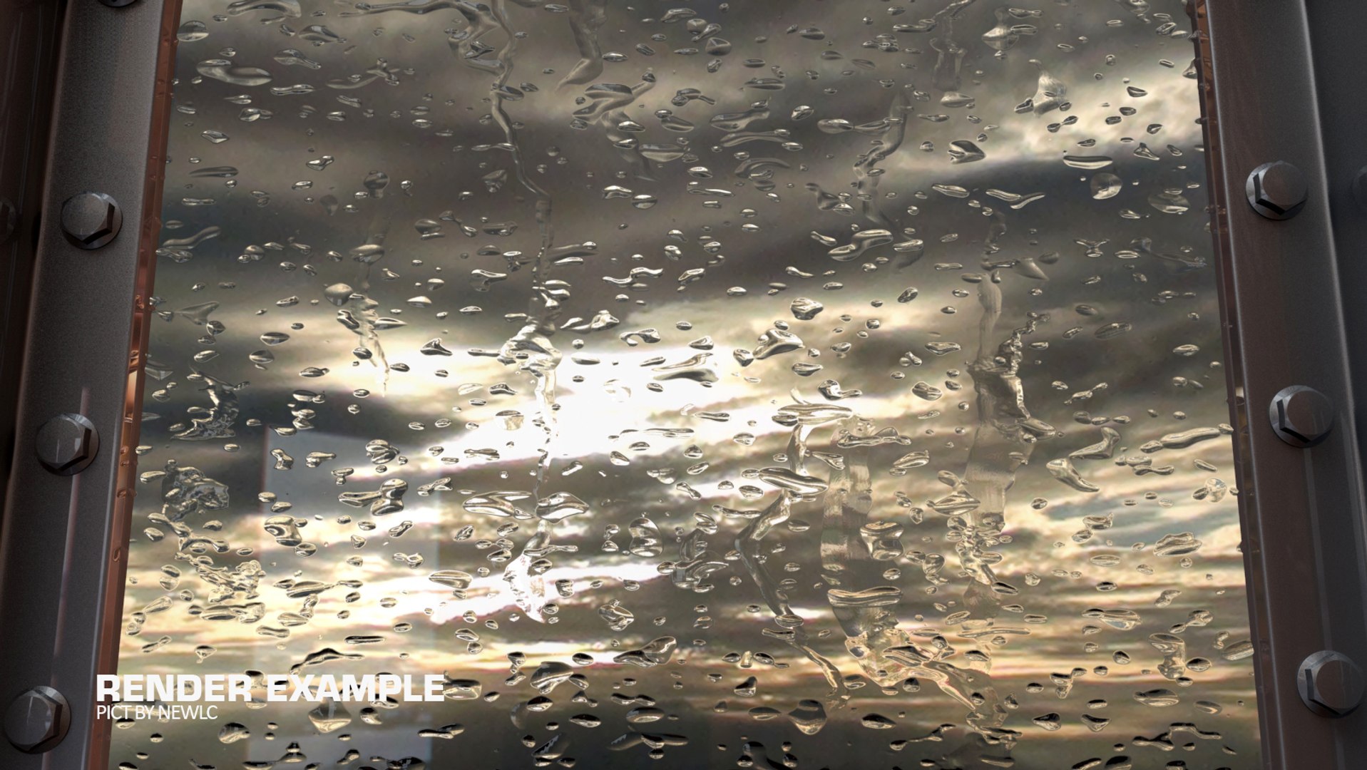 3d Model Hyperrealist Raindrops Drop Water