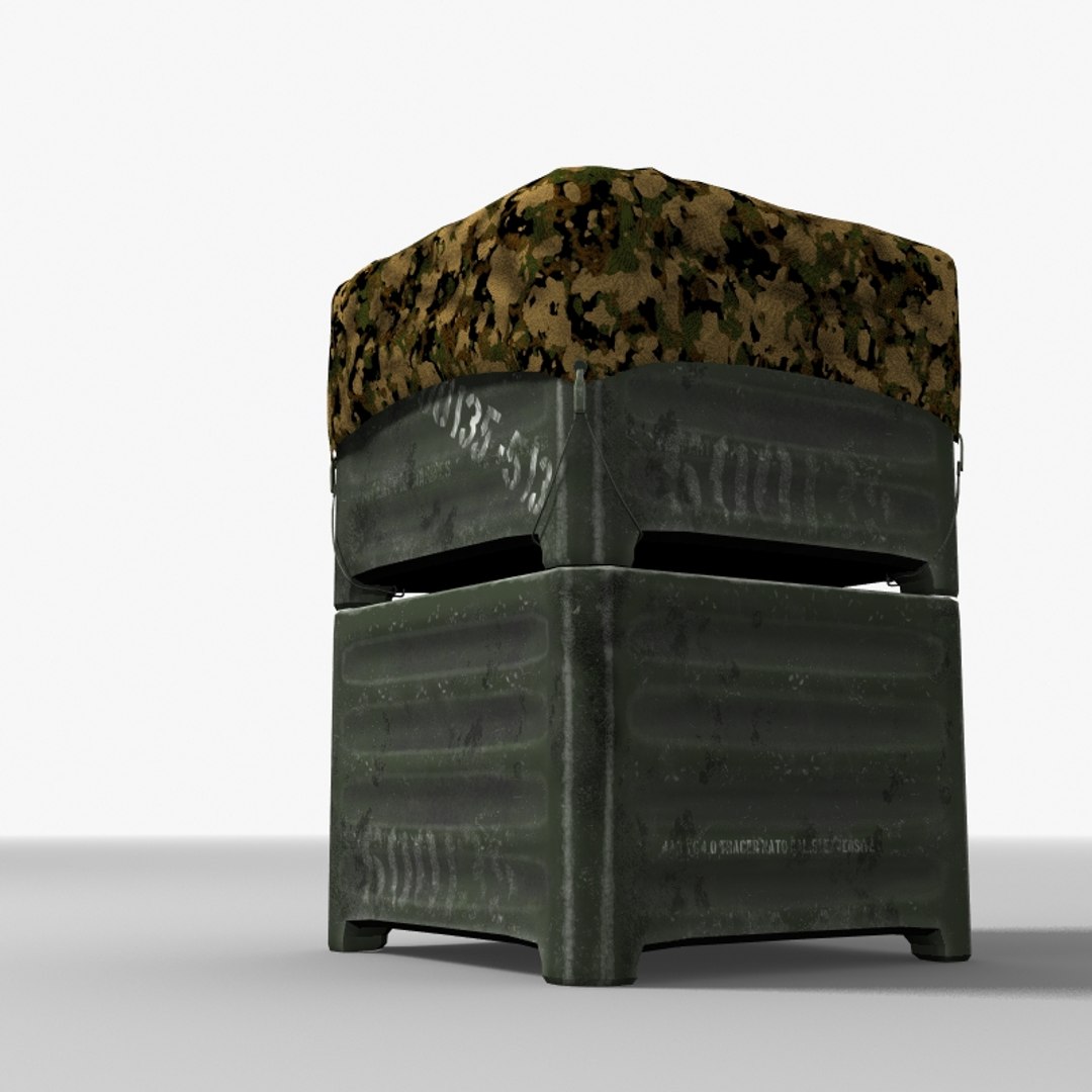 3d Military Storage Crate