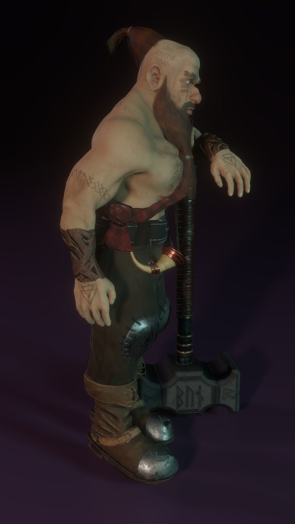 Young Dwarf 3D Model - TurboSquid 1718509