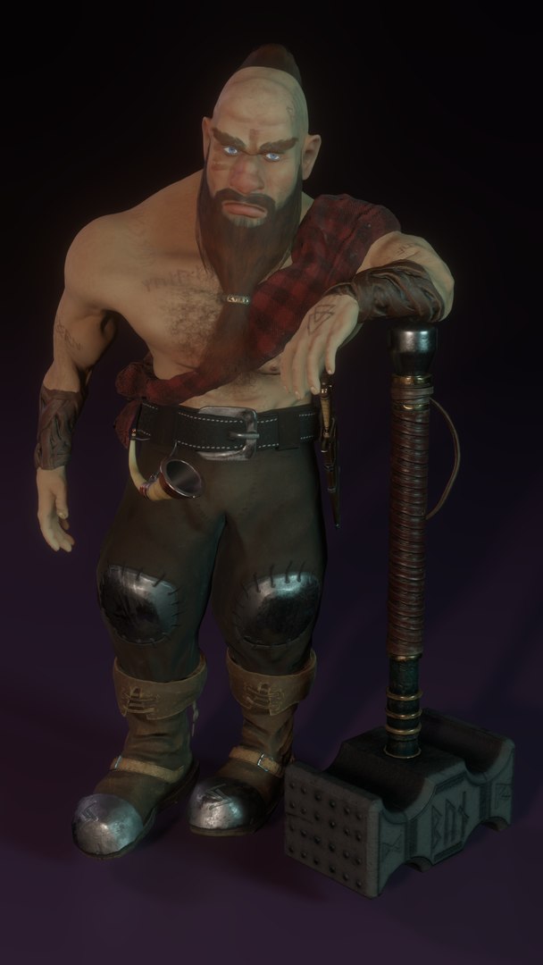 Young Dwarf 3D Model - TurboSquid 1718509