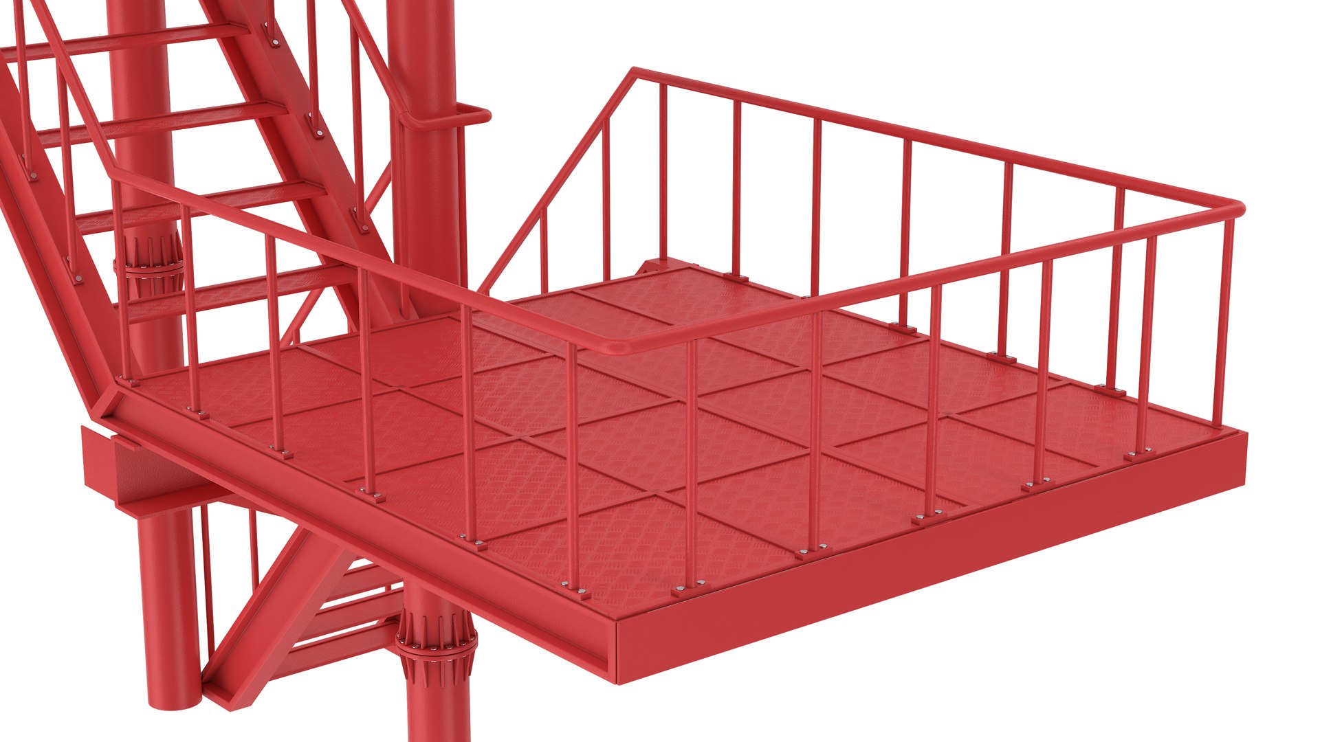 Modular Fire Escape 3D Model - TurboSquid 2417006