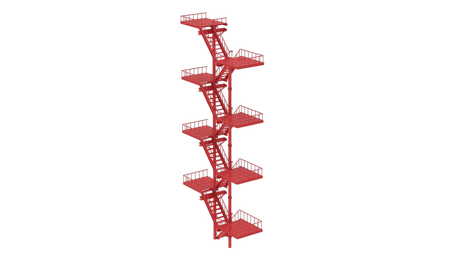 Modular Fire Escape 3D Model - TurboSquid 2417006