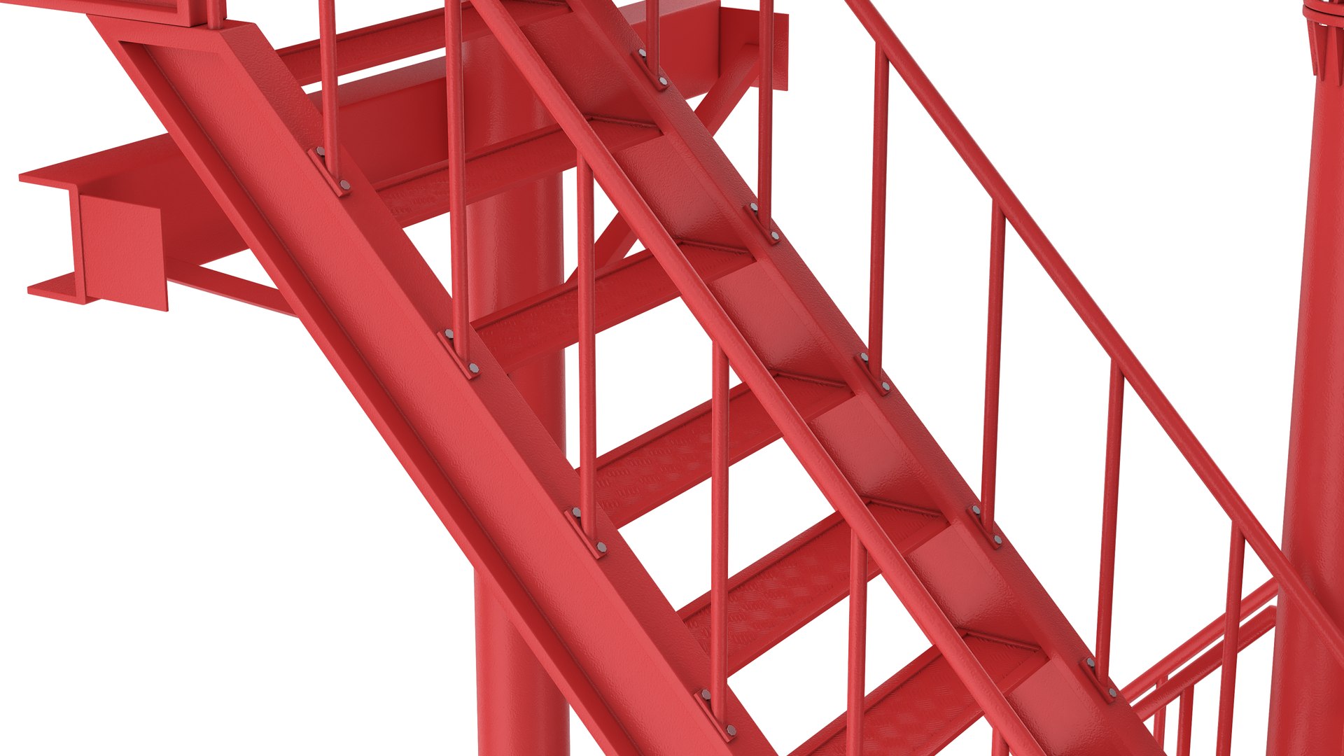 Modular Fire Escape 3D Model - TurboSquid 2417006