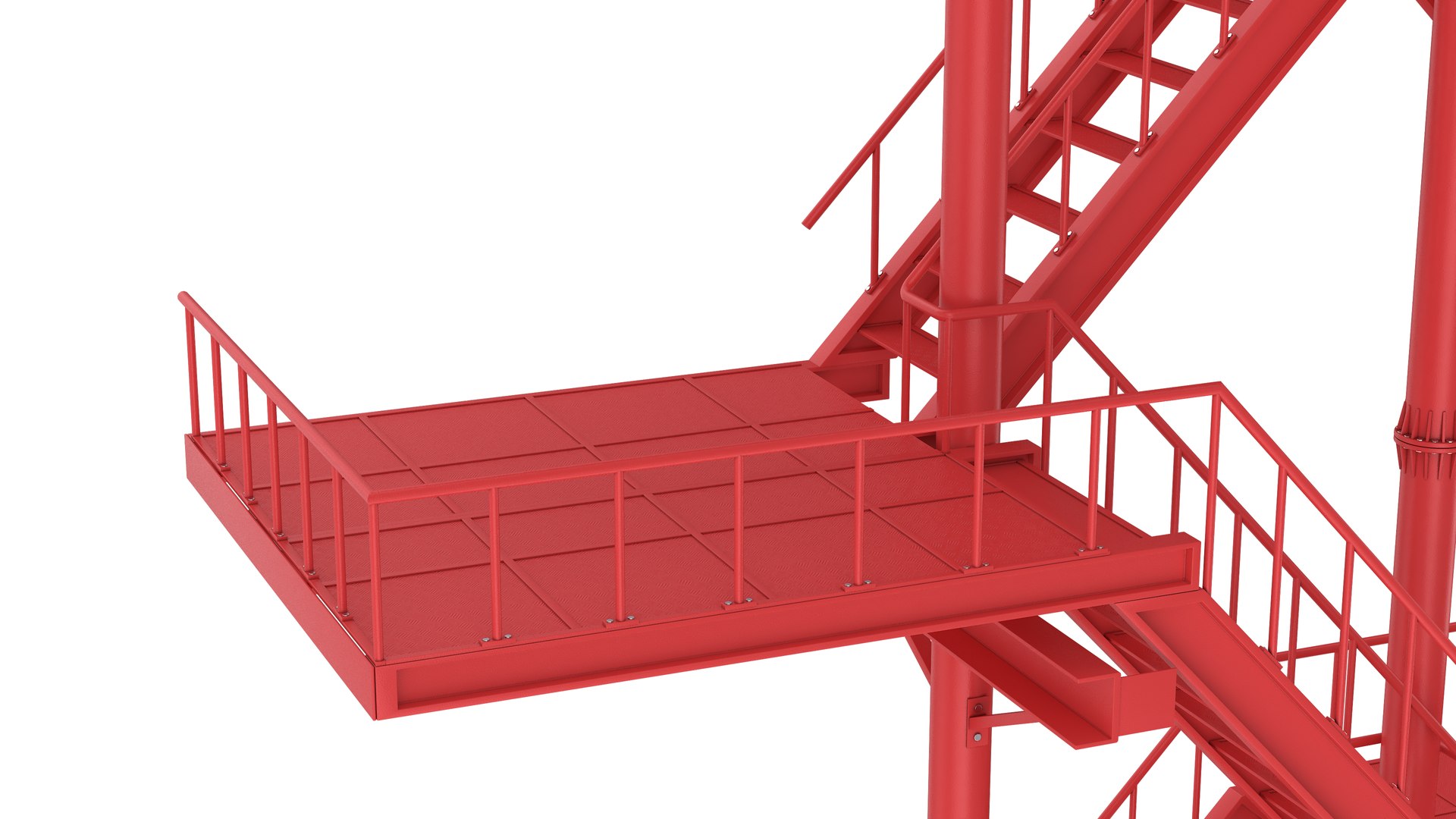 Modular Fire Escape 3D Model - TurboSquid 2417006