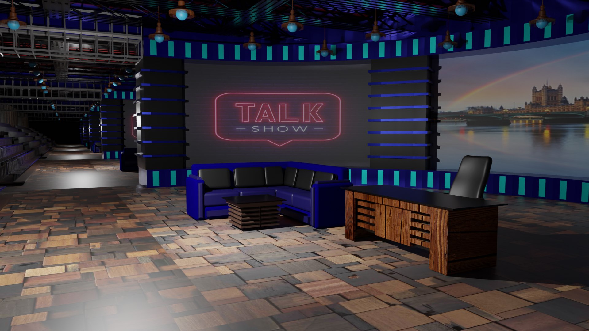 Talk Show TV Studio 3D Model - TurboSquid 2161105