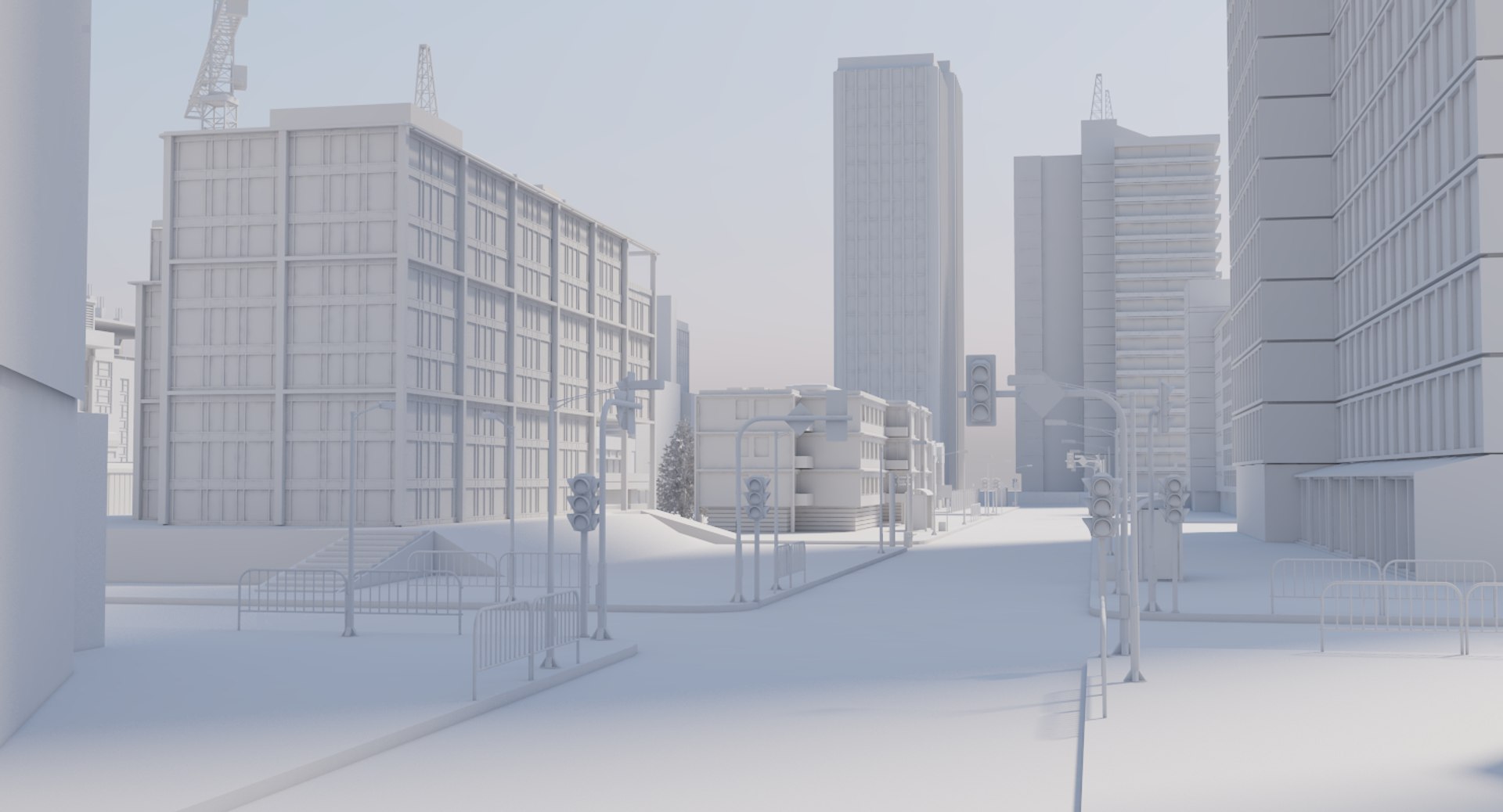 Buildings Street 3d Max