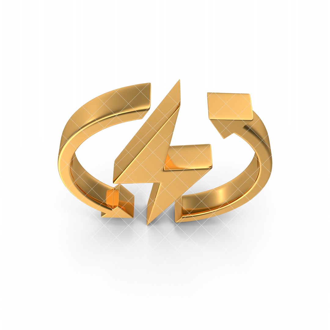 Energy Symbol Gold 3D Model - TurboSquid 2308885