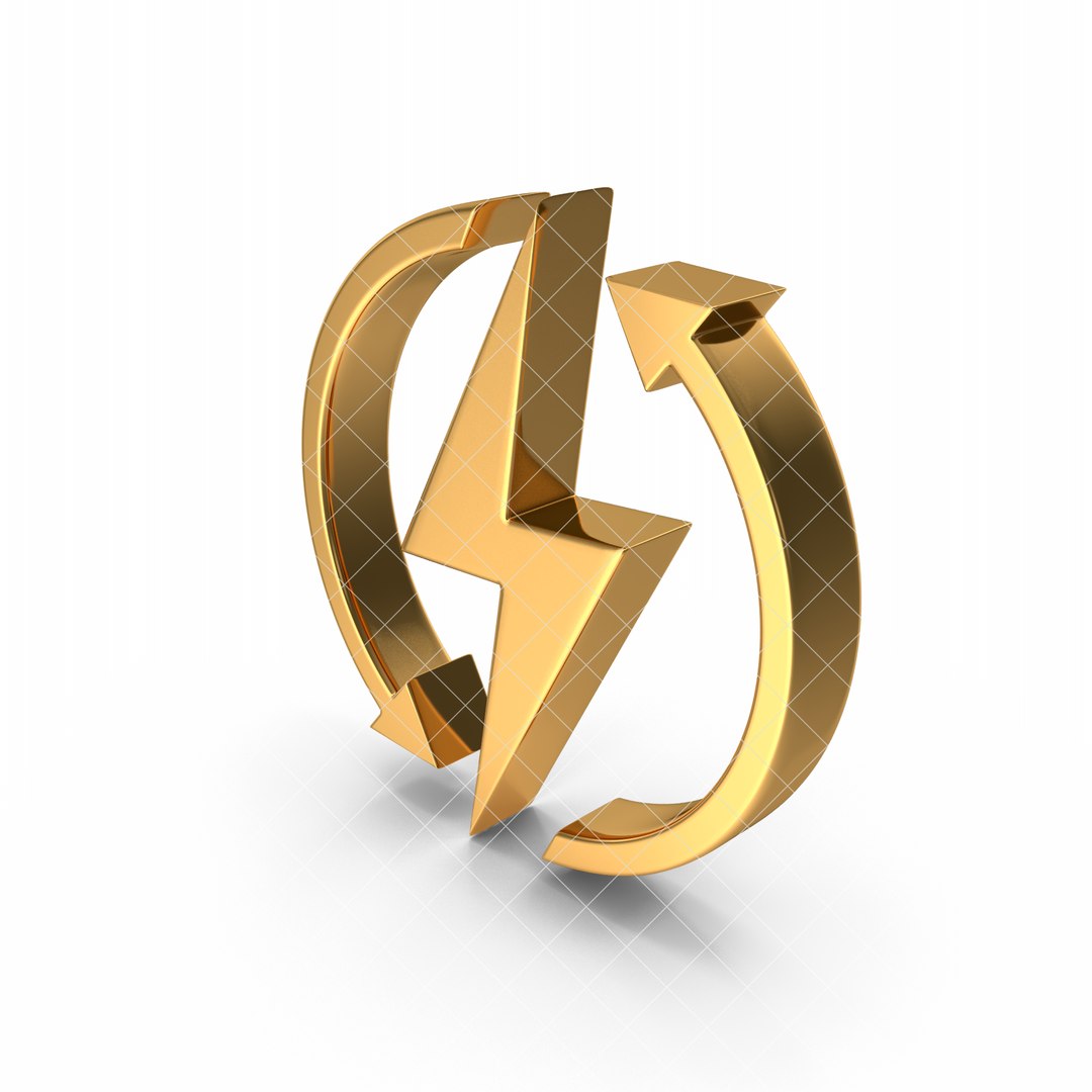 Energy Symbol Gold 3D Model - TurboSquid 2308885