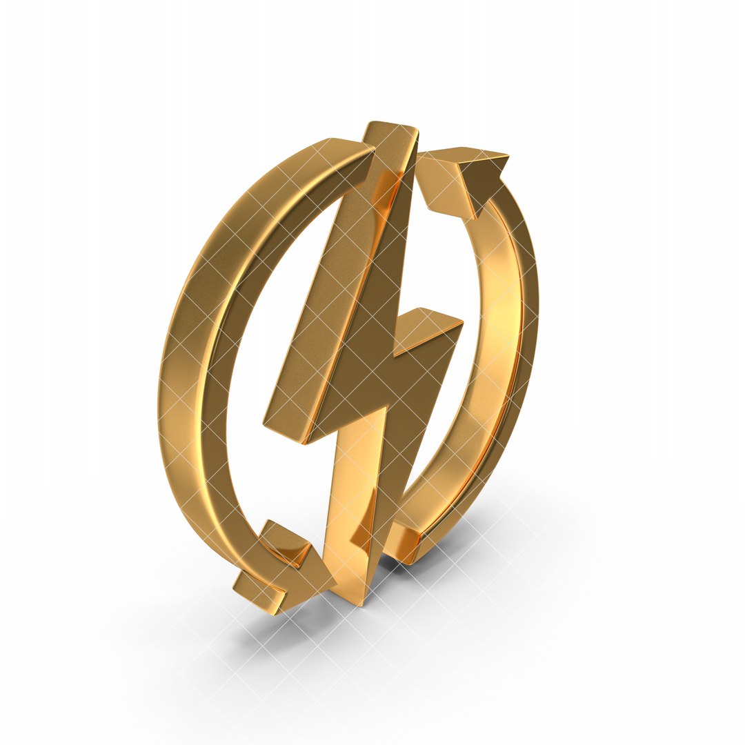 Energy Symbol Gold 3D Model - TurboSquid 2308885