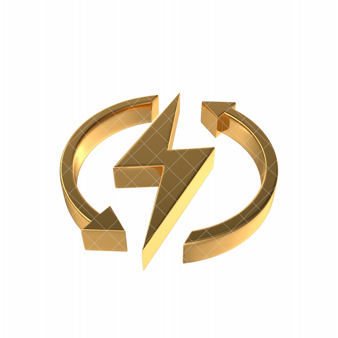 Energy Symbol Gold 3D Model - TurboSquid 2308885