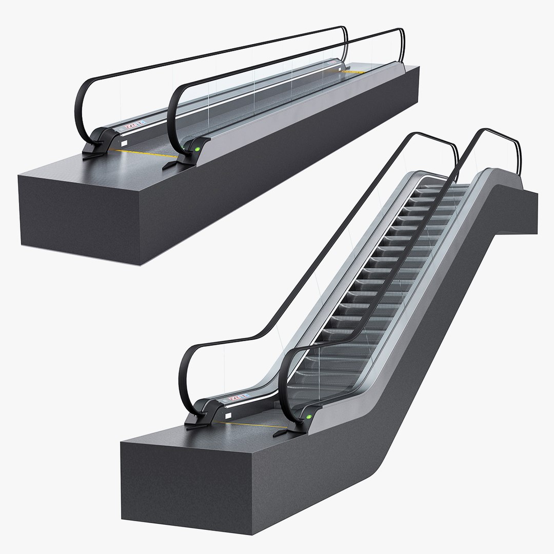 3D Escalator Moving Walkway - TurboSquid 1316356