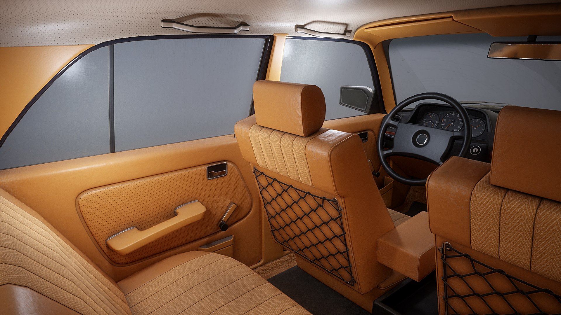 Old Classic Car Sedan Set With Interior In 9 Color Variants Az9 Model - TurboSquid 2208171